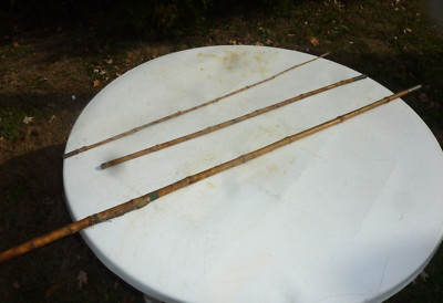 Antique 3 Piece Cane Fishing Pole 147" Long | eBay