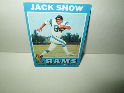JACK SNOW 1971 TOPPS FOOTBALL CARD #44 Notre Dame LOS ANGELES RAMS WR ...
