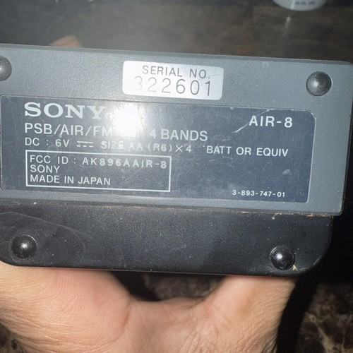 SONY AIR-8 AM/FM/PSB/AIR Synthesized Receiver - Parts As Is Untested | eBay