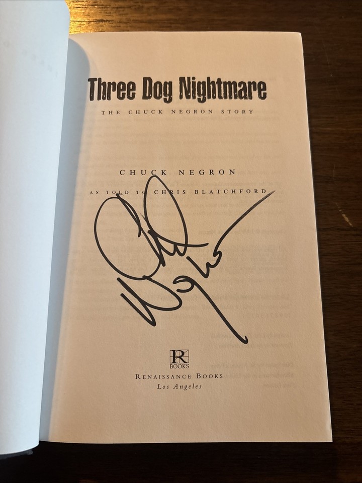 SIGNED Three Dog Nightmare By Chuck Negron 1st Printing Edition 1999 ...