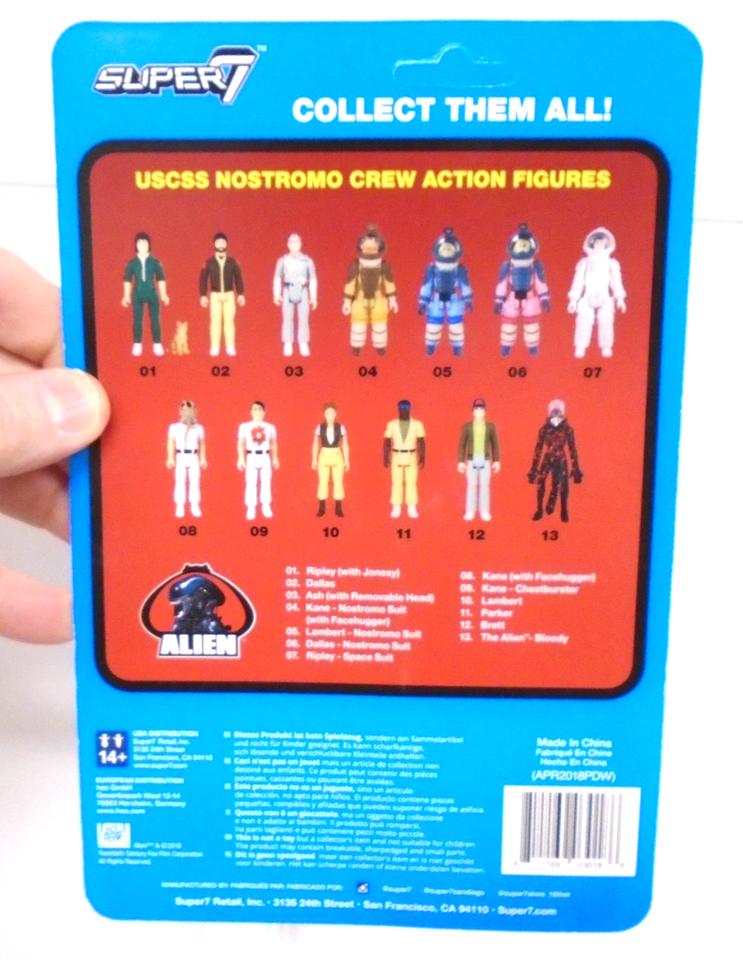 Alien Aliens KANE Figure SEALED 2018 Super7 ReAction (Kenner) BLUE CARD ...