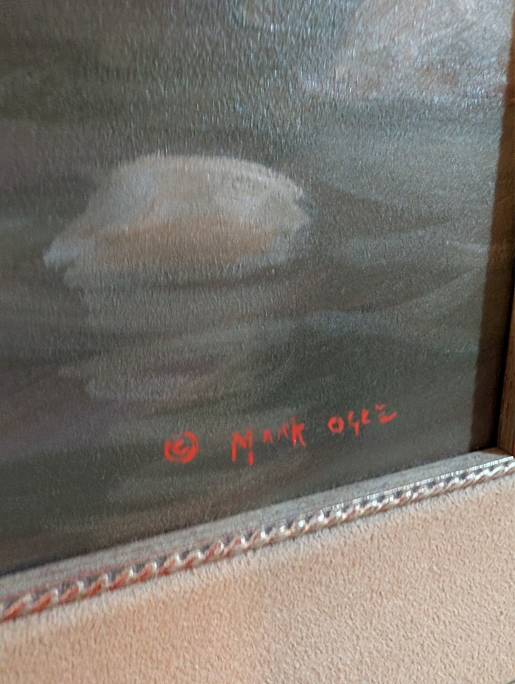 Mark Ogle "Horse Mountain Man" Framed Oil on Masonite Original Western ...
