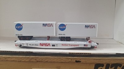 AHM 50FT HO CUSTOM NASA FLAT CAR AND TWIN NASA TRAILERS | eBay