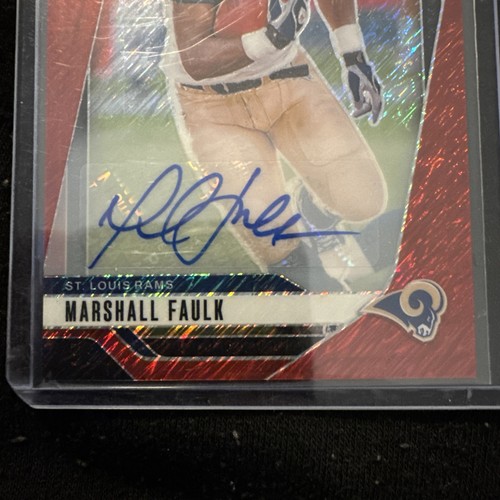 MARSHALL FAULK 2024 PANINI PRIZM AUTOGRAPH RED SHIMMER AUTO /35 Q0521 ...