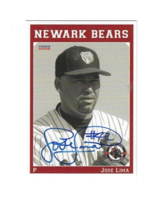 Autographed Signed JOSE LIMA Newark Bears 2008 Choice Card #06 w/COA | eBay