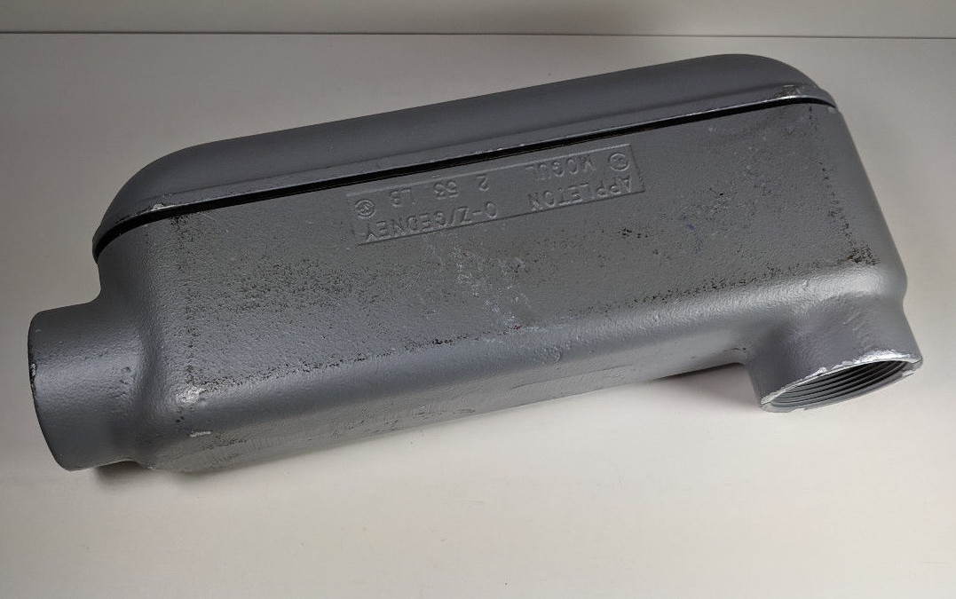 Appleton LB6X-200M O-Z Gedney Mogul MI 2" Conduit Body, Cover & Gasket ...