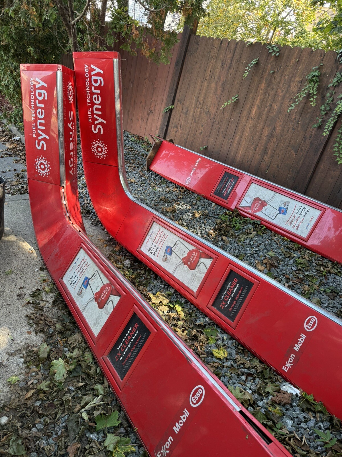 Mobil Synergy Red Arch Gas Pump Sign with Lighting | eBay