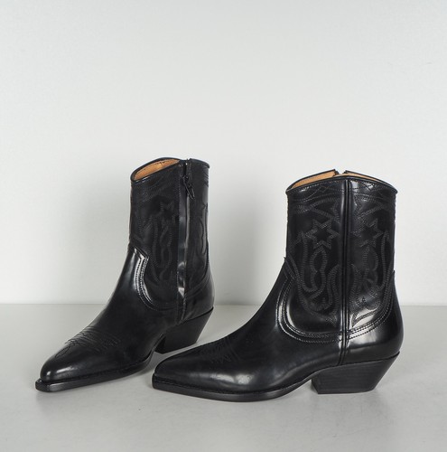 Sandro Paris Women's Shoes Size 36 Leather Cowboy Ankle Boots ...