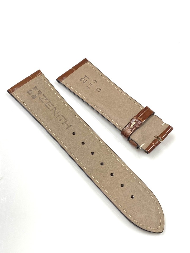 Genuine Zenith Brown Alligator Leather Watch Band Strap 21mm x 18mm | eBay