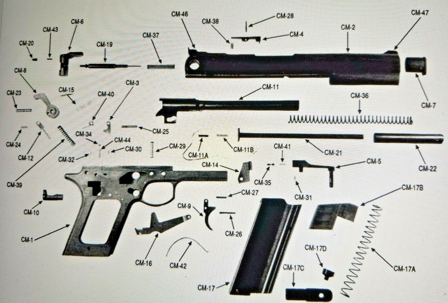 AMT Automag III, IV or V (9mm Magnum, 30 Carbine, 10mm Magnum, 45WinMag ...