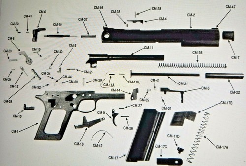 AMT Automag III, IV or V (9mm Magnum, 30 Carbine, 10mm Magnum, 45WinMag ...