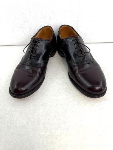 Allen Edmonds Shelton 8271 Burgundy Two Tone Saddle Oxford Dress Shoe ...