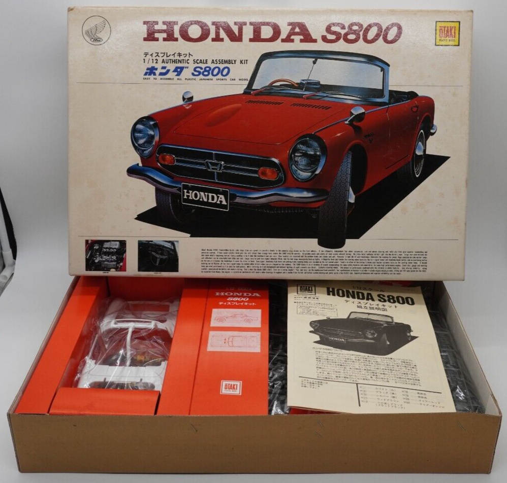 Otaki 1/12 Plastic Model Kit Honda S800 Display Unassembled Vintage ...