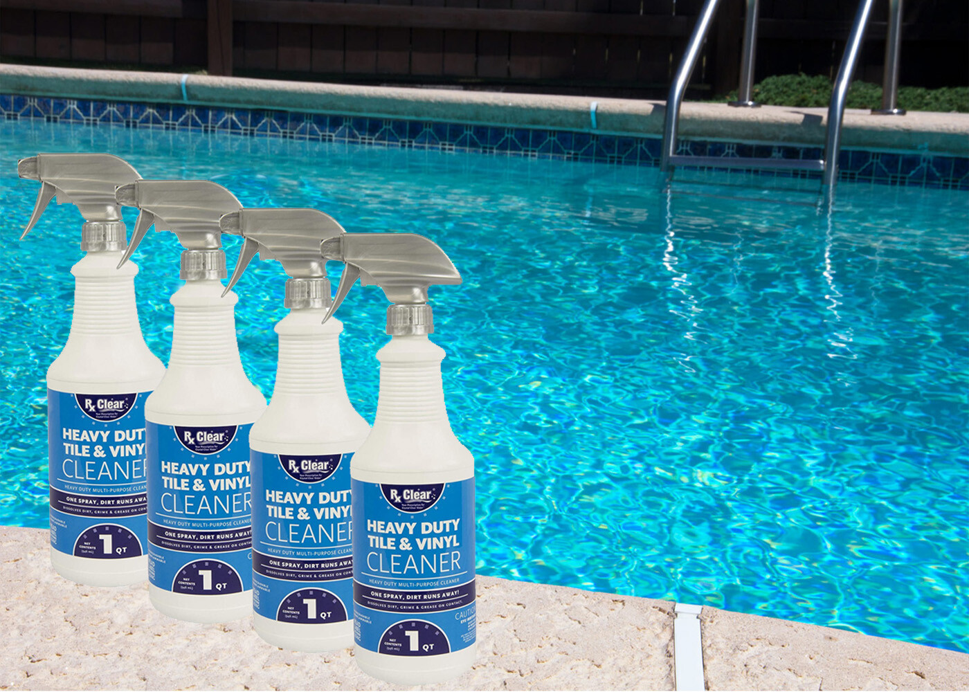 Swimming Pool Tile & Vinyl Liner Chemical Cleaner - 1 QT Bottle (Choose ...