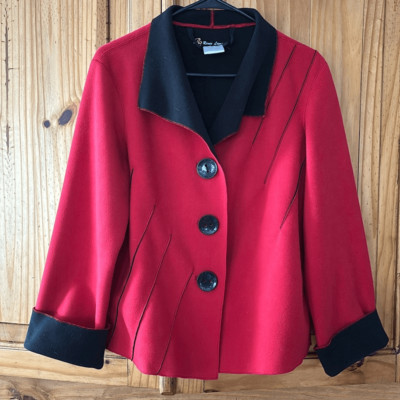 Renee Lamor Red and Black Fleece Jacket | eBay
