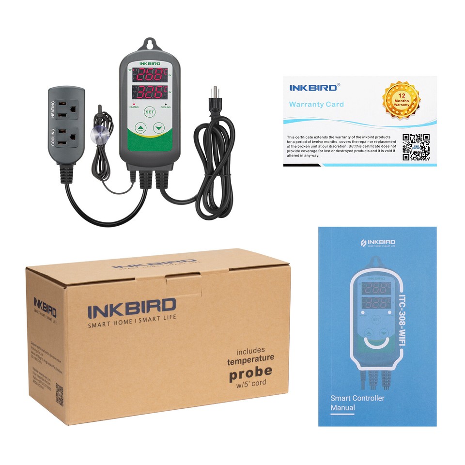 Inkbird Digital Temperature Controller 308 Wifi Aquarium Tank Reptile ...