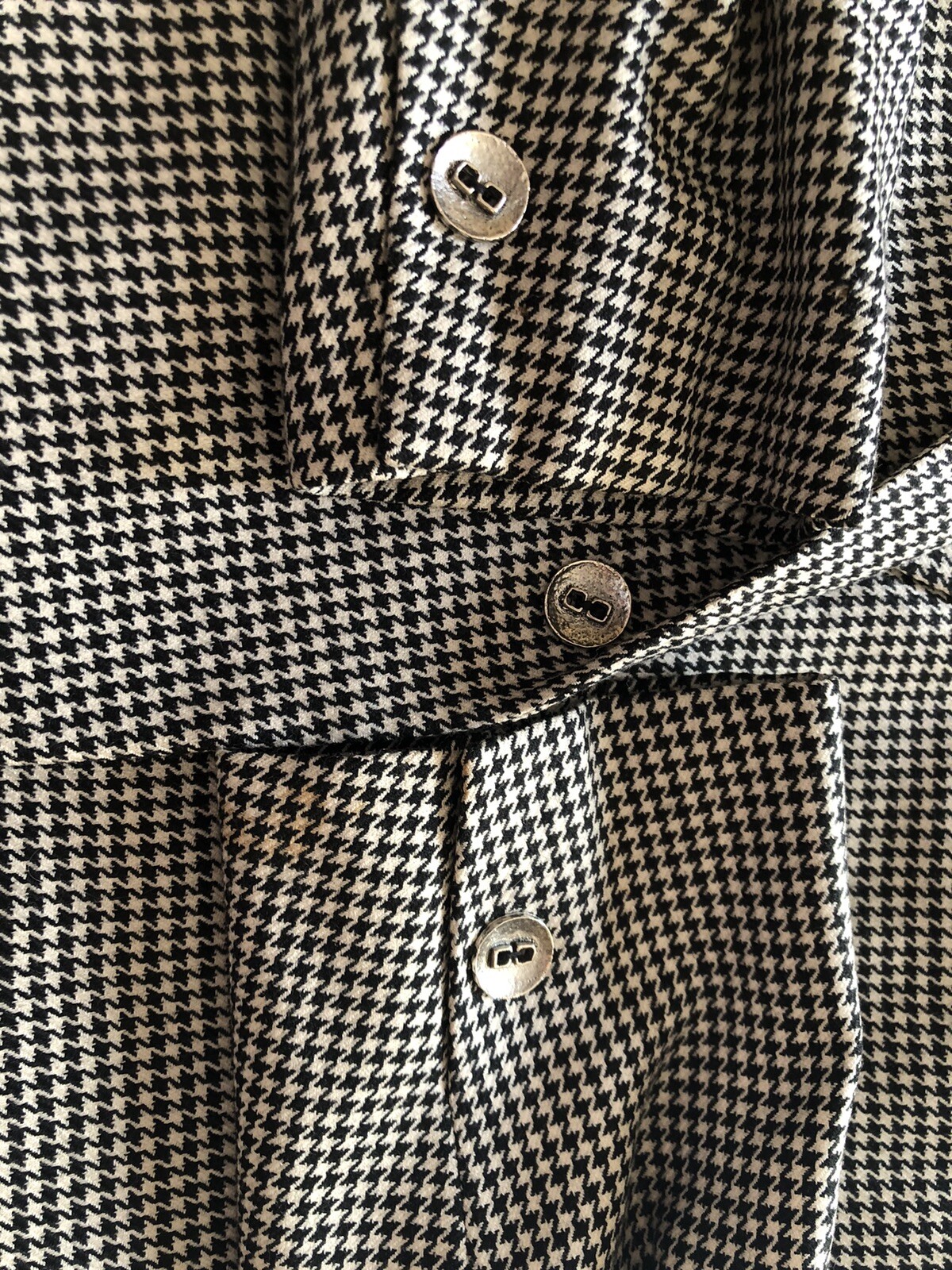 1960s Black + White Checkered Sports Jacket Slim Suit… - Gem