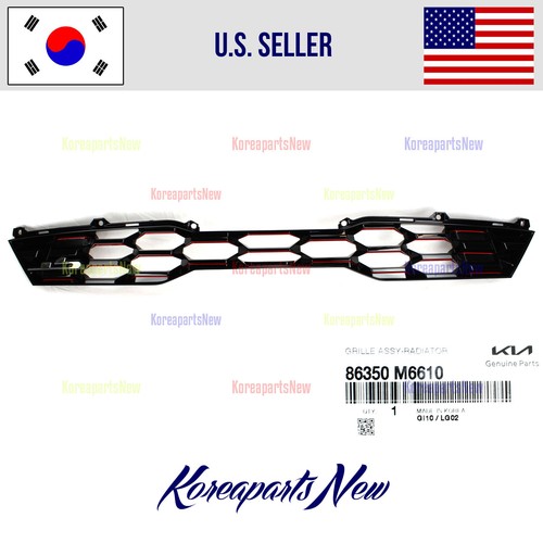 FRONT Bumper Upper GRILLE Red 86350M6610 ⭐GENUINE⭐ 1.6L Kia Forte GT ...