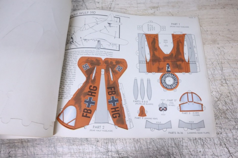 NICE VINTAGE RARE 1940s RIGBY'S "EASY TO BUILD MODELS OF WARPLANES OF ...