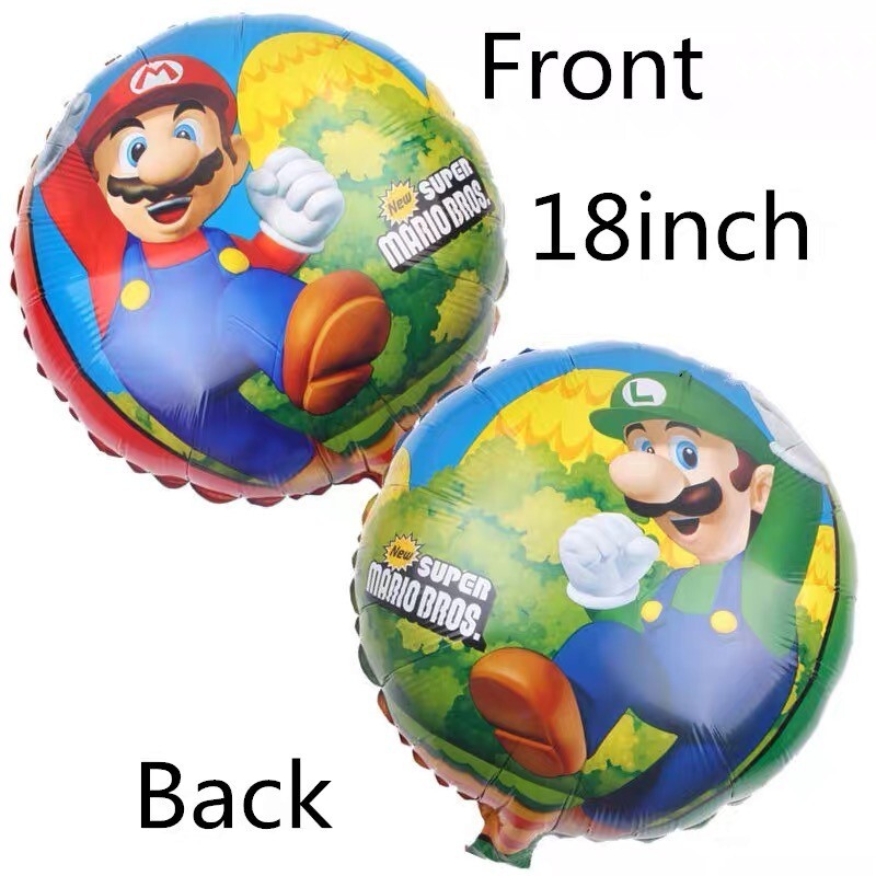 5x Super Mario Helium Balloon Foil. Lolly Loot Bag Cake Party Cupcake ...