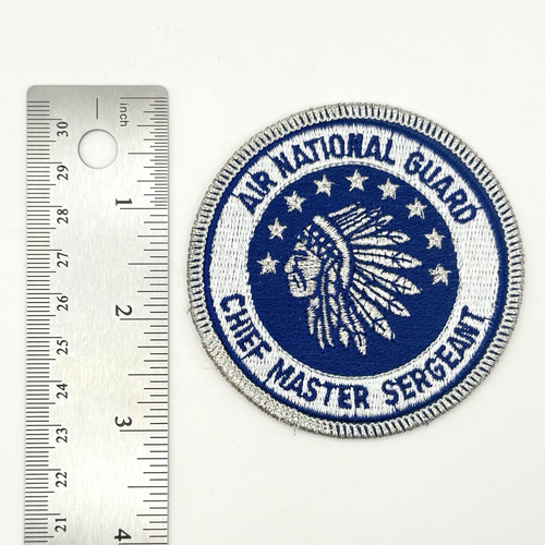 3" Air National Guard Chief Master Sergeant Indian Chief Iron-On Patch ...