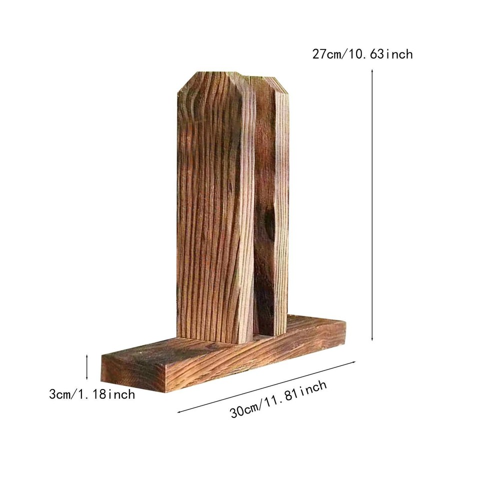2x Fence Support Wood Stand Versatile Fitting Lawn Outdoor Decor Fences ...