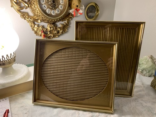 VTG MCM Craft INC Brass Photo Frames Rectangle & Oval Shadow Boxes, 2 ...
