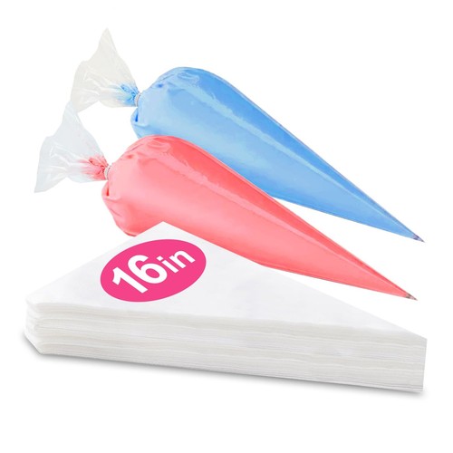 16 Inch Piping Bags Disposable, 50 Pcs Large Pastry Bags, Icing Bags ...