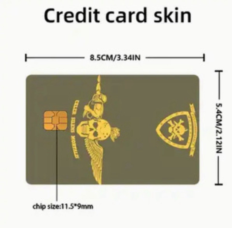 USMC 3RD RECON JACK CELER SILENS MORTALIS MARINE CORP CREDIT DEBIT CARD ...