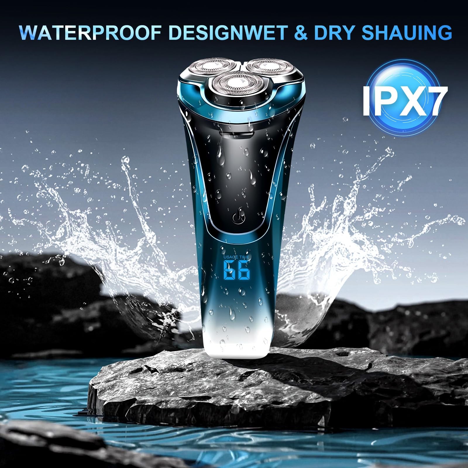 Snapbuy Electric Razor for Men, Waterproof Cordless Shaver with 90-Min ...
