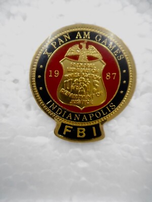 FBI Pan Am Games Indy 1987 Police Officer Lapel Pin | eBay