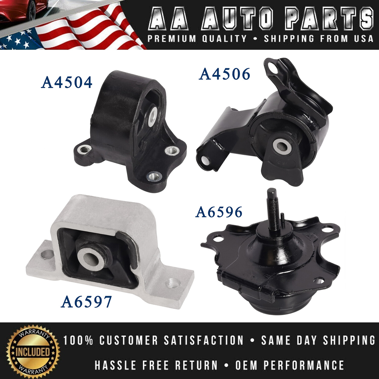 4X Motor + Auto Transmission Mounts Set for 2002-2006 Honda CRV 2.4L | eBay