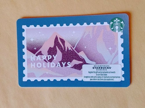 Starbucks 2021 "Happy Holidays Stamp Mountain" Gift Card Reloadable ...
