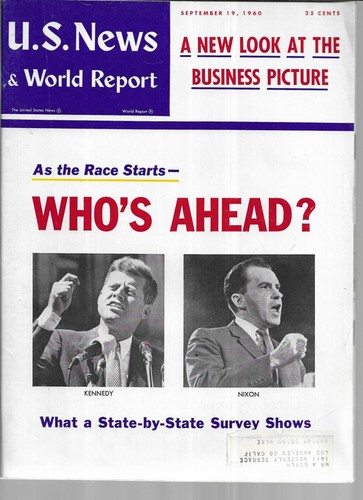 U.S. NEWS & WORLD REPORT SEPT. 19,1969-KENNEDY-NIXON ELECTION SURVEY | eBay