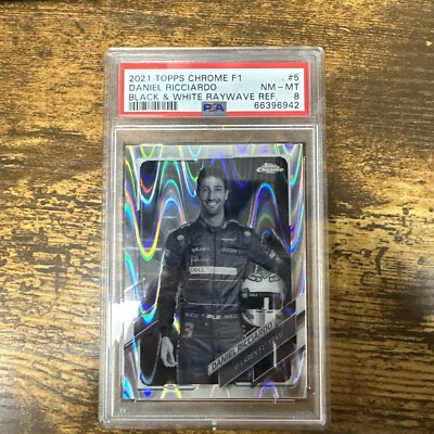 2021 Topps Chrome F1 Daniel Ricciardo Portrait B&W Ray Wave Refractor ...