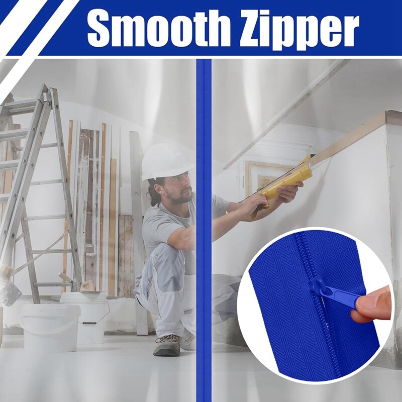 4 Roll Zipper Dust Barrier 7ft X 3inch Door Dustproof Zipper ...