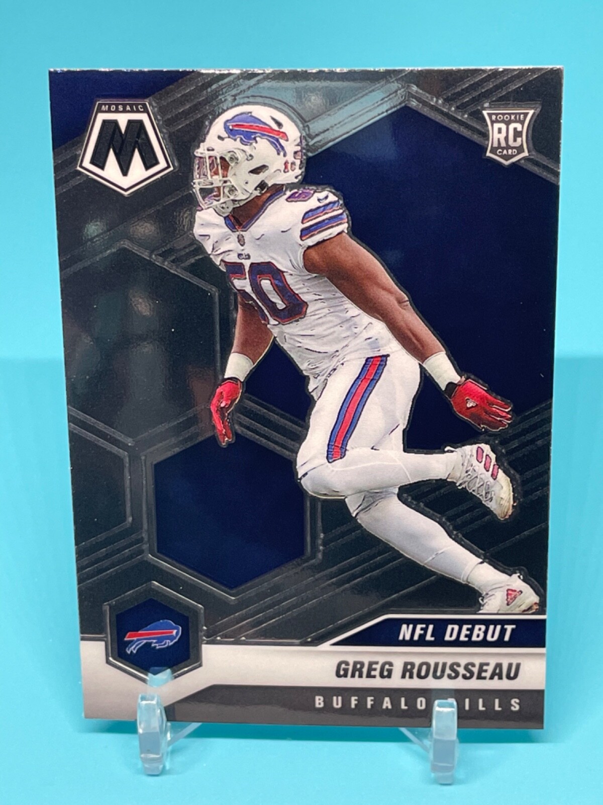 2021 Panini Mosaic Greg Rousseau NFL Debut RC Buffalo Bills #259 | eBay