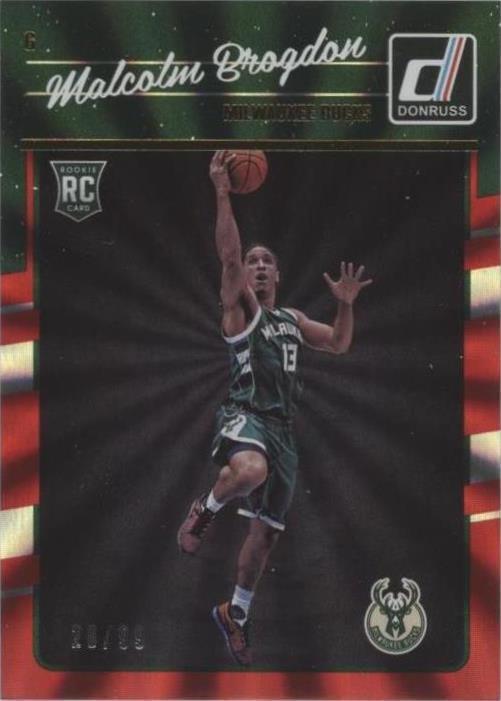 2016-17 Panini Donruss - Rookies Malcolm Brogdon #179 Holo Red Laser ...
