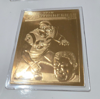 Adam Timmerman Rams Super Bowl XXXIV Danbury Mint 2000 22kt Gold Card ...