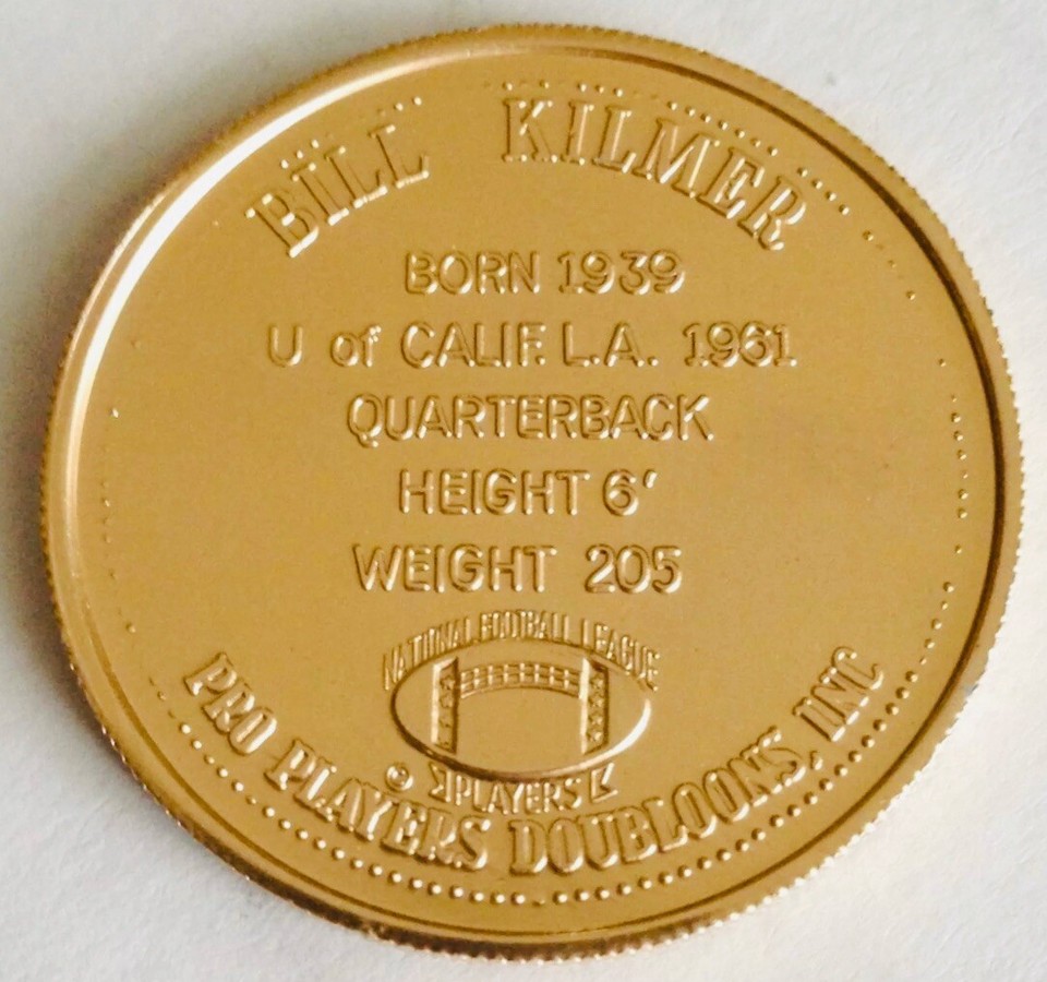 New Orleans Saints NFL Bill Billy Kilmer Doubloon Coin Token UCLA ...