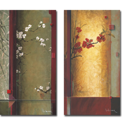 Blossom Tapestry I & II by Don Li-Leger 2-pc Gallery Wrapped Canvas ...
