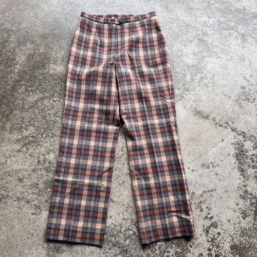Vintage 70s Pendleton Plaid Wool Lined Pants Womens Size 28x29 ...