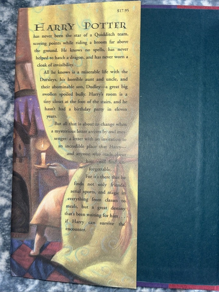 Harry Potter And The Sorcerer’s Stone J K Rowling 1998 1st American ...