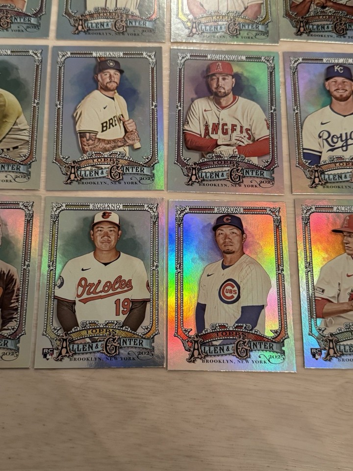 (21) 2025 Allen & Ginter Rainbow Foil Parallel Lot Ben Rice Witt Mick ...