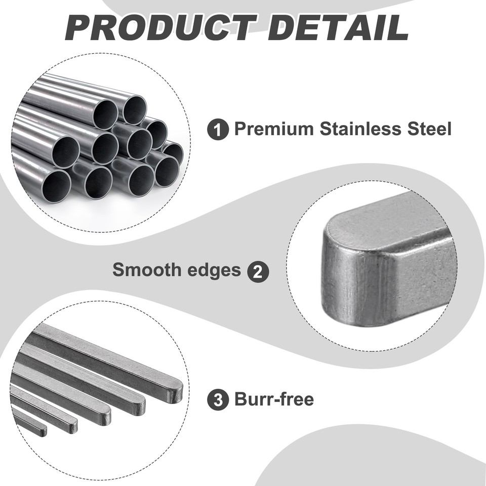 8 Pcs Round Ended Feather Key, 50x14x9mm Drive Shaft Parallel Keys | eBay