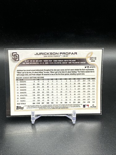 2022 Topps Chrome Update Jurickson Profar #USC118 San Diego Padres MLB ...