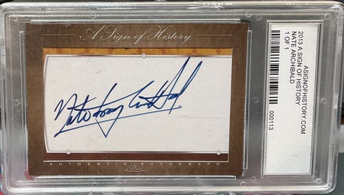2013 A Sign Of History Nate Archibald Cut Signature Autograph 1/1 | eBay