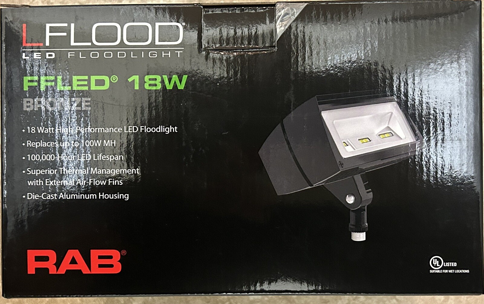 RAB Lighting FFLED18 Future Flood 18W Cool LED Light for sale online | eBay