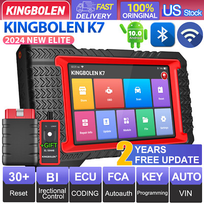 2024 KINGBOLEN K7 Elite OBD2 Scanner All System Diagnostic Tool ECU Key ...