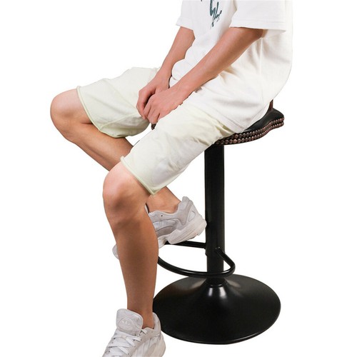 2X Bar Stool Leather PU Swivel Gas Lift Foot Rest Chair Kitchen ...